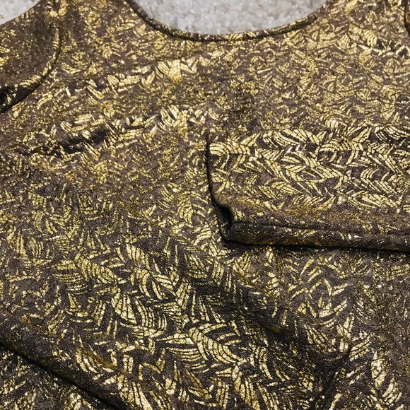 Rhapsody | Dresses | Rhapsody Dresses Gold Feather Details | Poshmark
